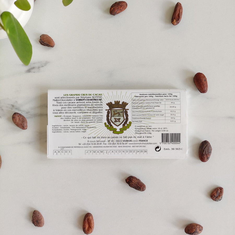 Maison Bonnat 75% de cacao grand cru Trinité – Raconte Moi un Chocolat