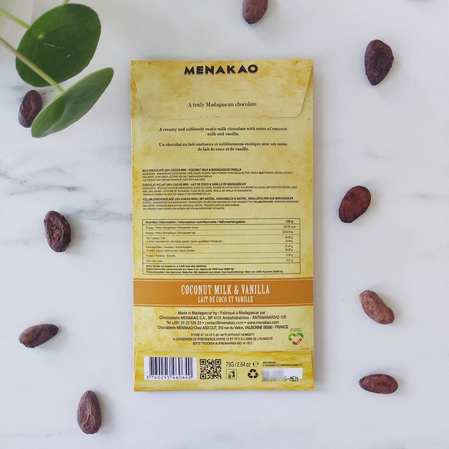 Raconte-moi un chocolat : chocolat au lait de coco, origine Madagascar ...